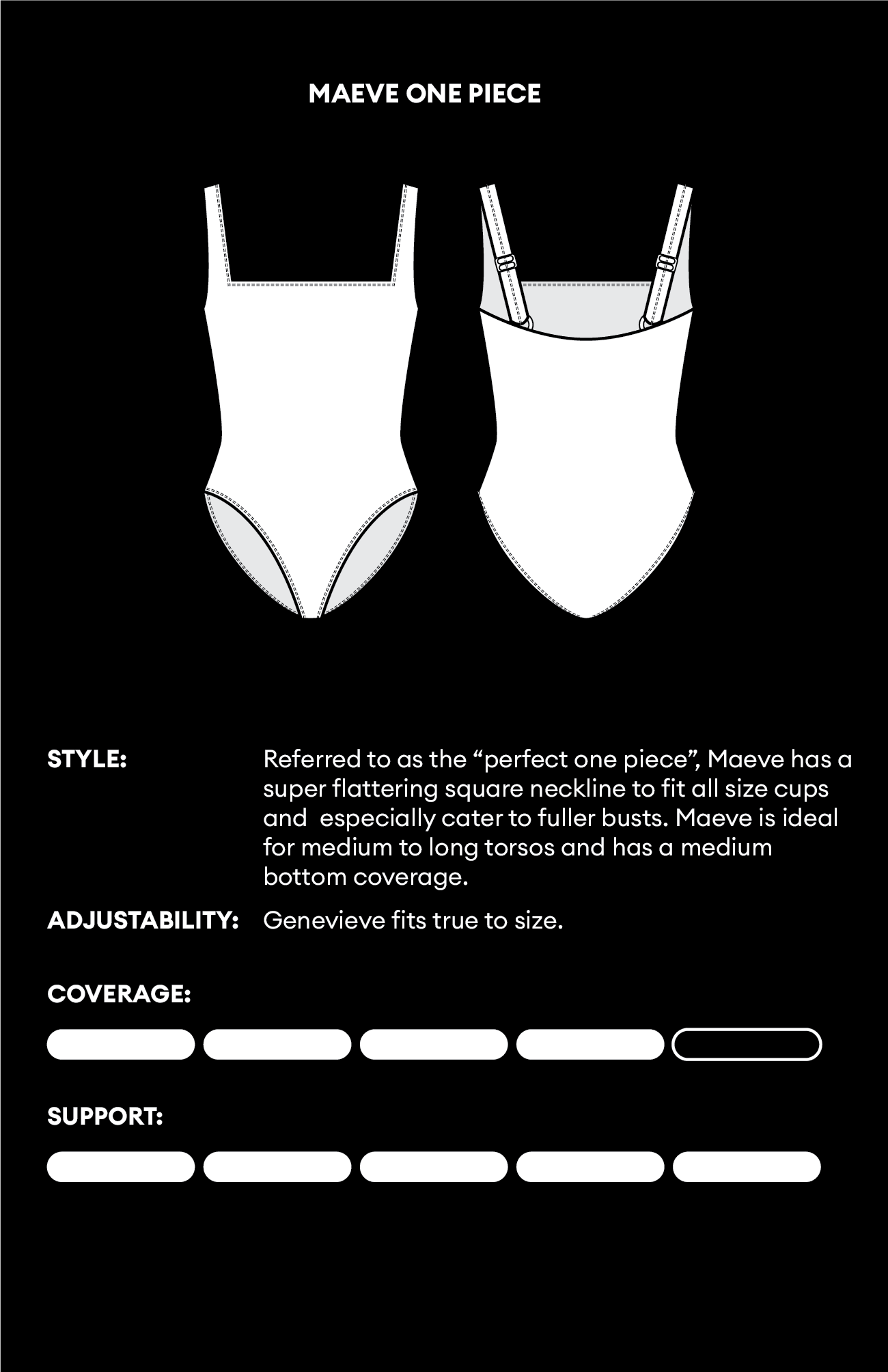 Maeve One Piece - Black on Black